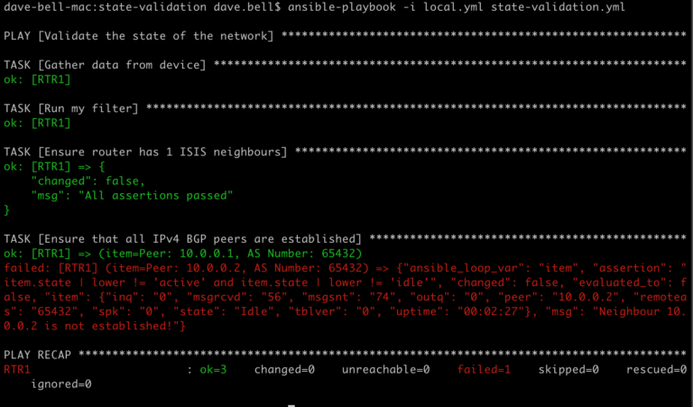 Network State Validation With Ansible – Dave's Network Blog